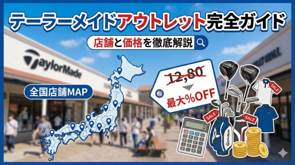 テーラーメイド アウトレット全25店舗一覧＆価格調査｜最大50%OFFの賢い買い方【2026年版】 - 19番ホール研究所